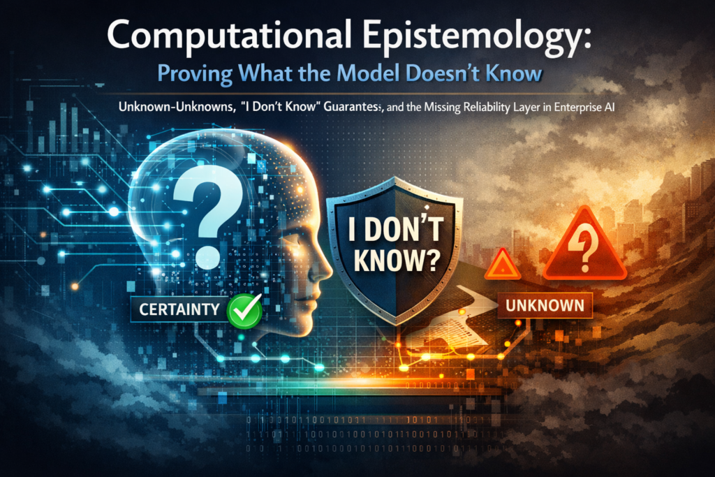 Computational Epistemology: How AI Proves What It Doesn’t Know - Raktim ...